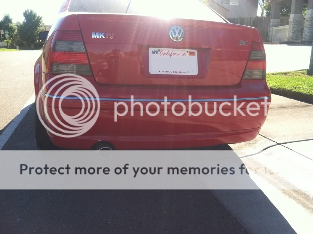 Mkiv GLI rear lip and rubstrip with chrome line | VW Vortex ...